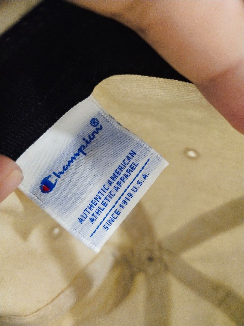 Original Topi Champion USA Cap 6 Panel Warna Beige Cream, Men's Fashion ...