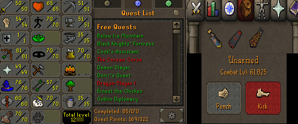 OSRS 50 att Starter PURE account (Comes with QUIVER/INFERNAL/MA2 ...