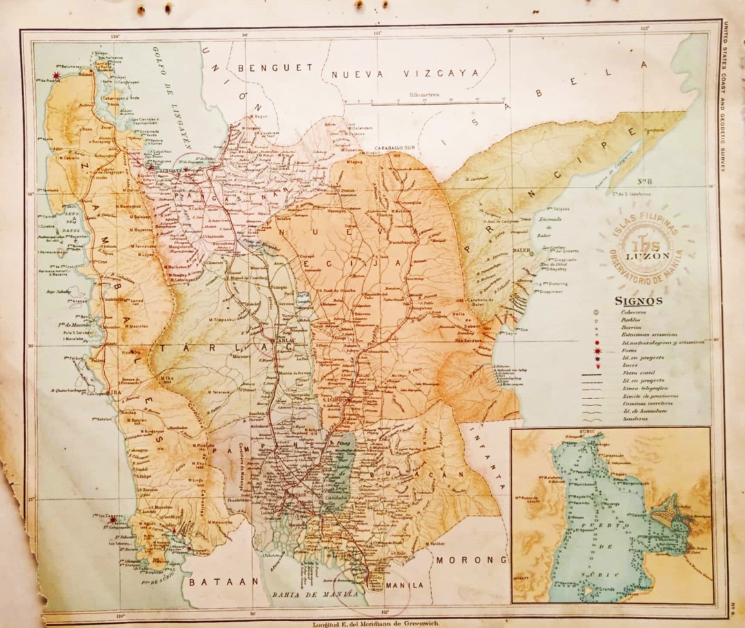 PHILIPPINES - LUZON - TARLAC - ZAMBALES - NUEVA ECIJA - 1899 Original ...