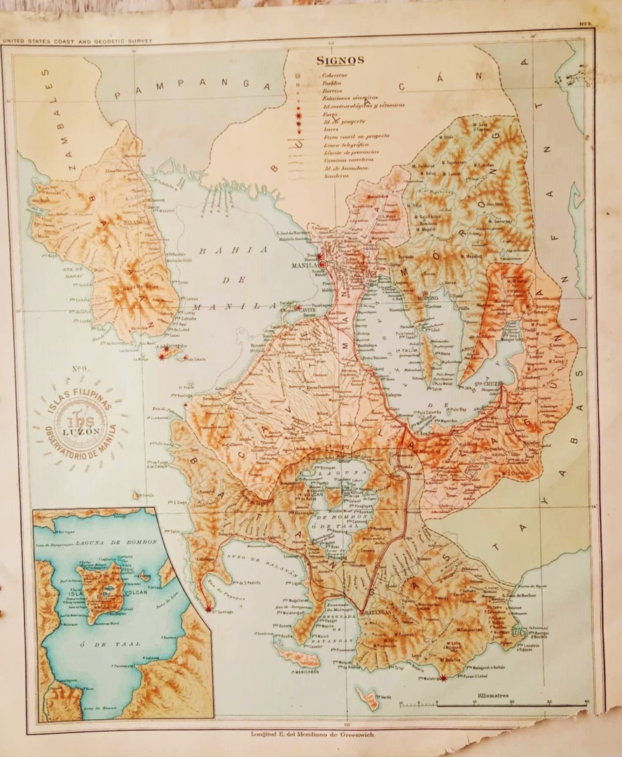 PHILIPPINES - MANILA - TAAL - LAGUNA - BATANGAS - 1899 Original Antique ...