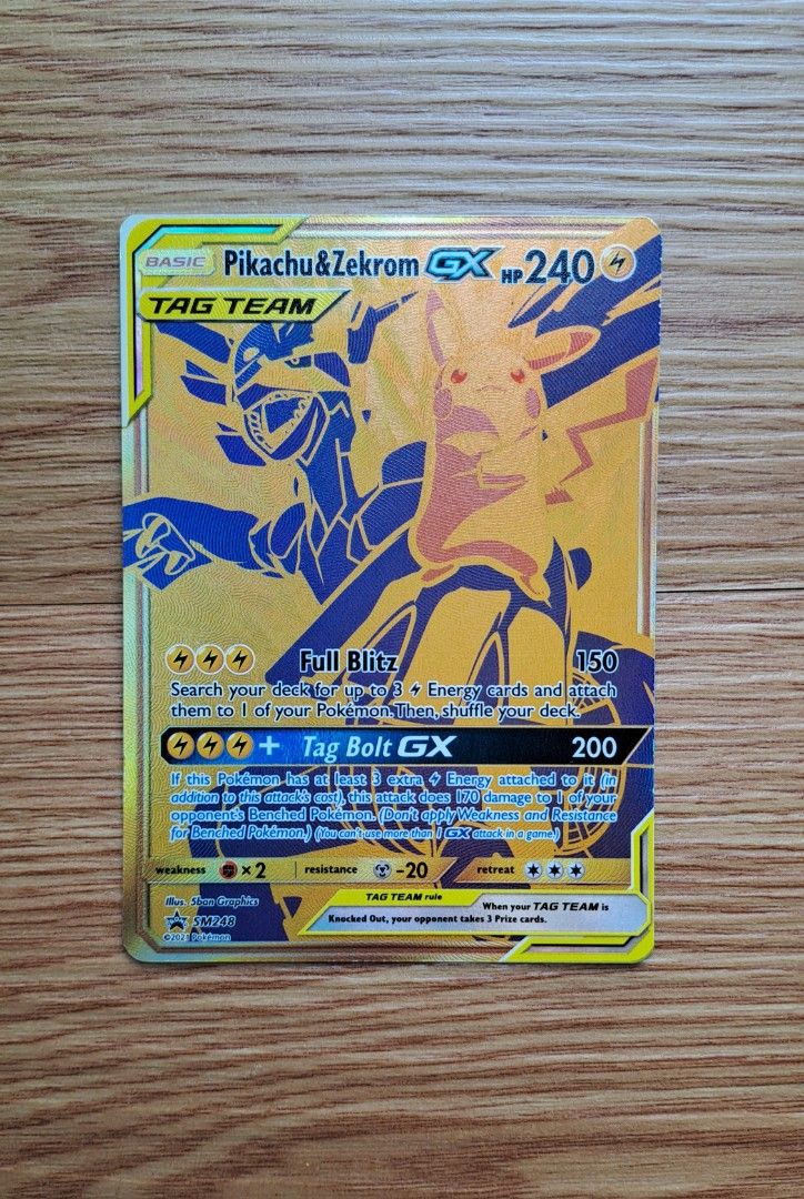 Pikachu Zekrom Gold GX Tag Team Promo SM248 Pokemon Pokémon Card, Hobbies & Toys, Toys & Games ...