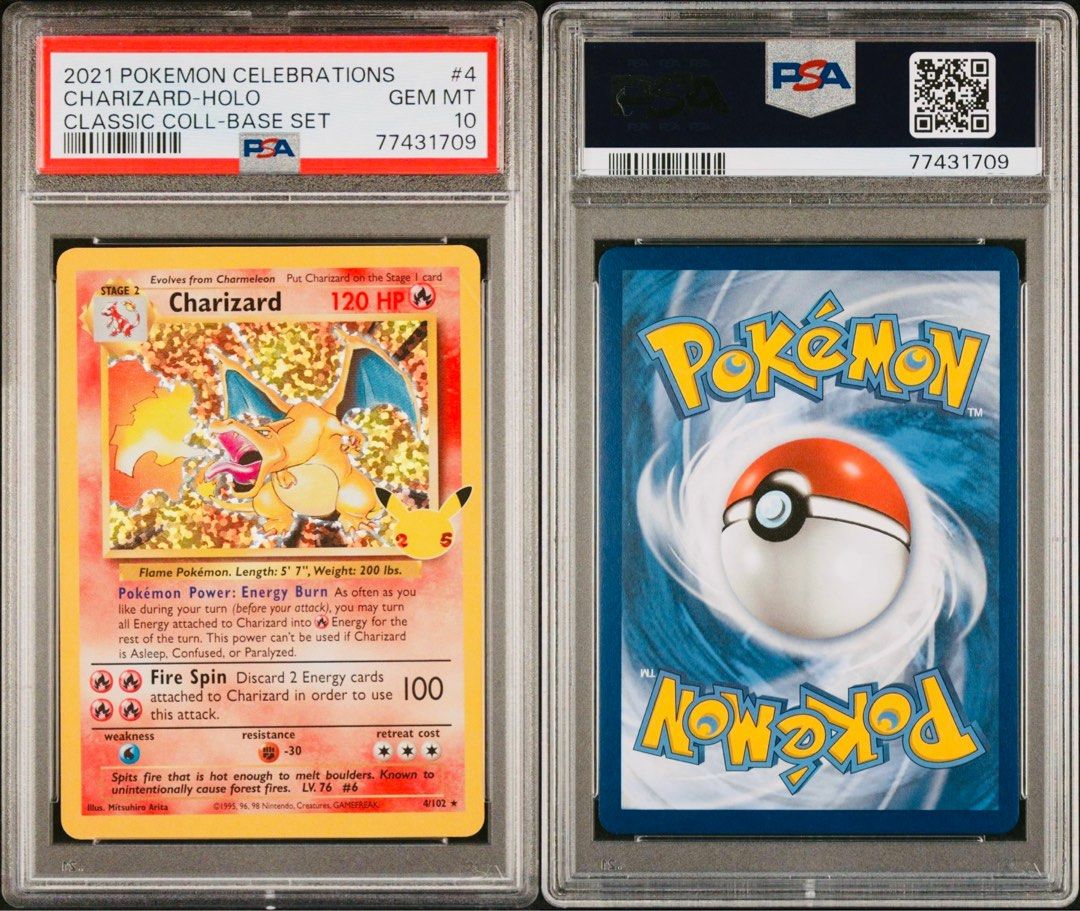 Pokemon Celebrations - Charizard PSA 10 (set of 3 with consecutive ...