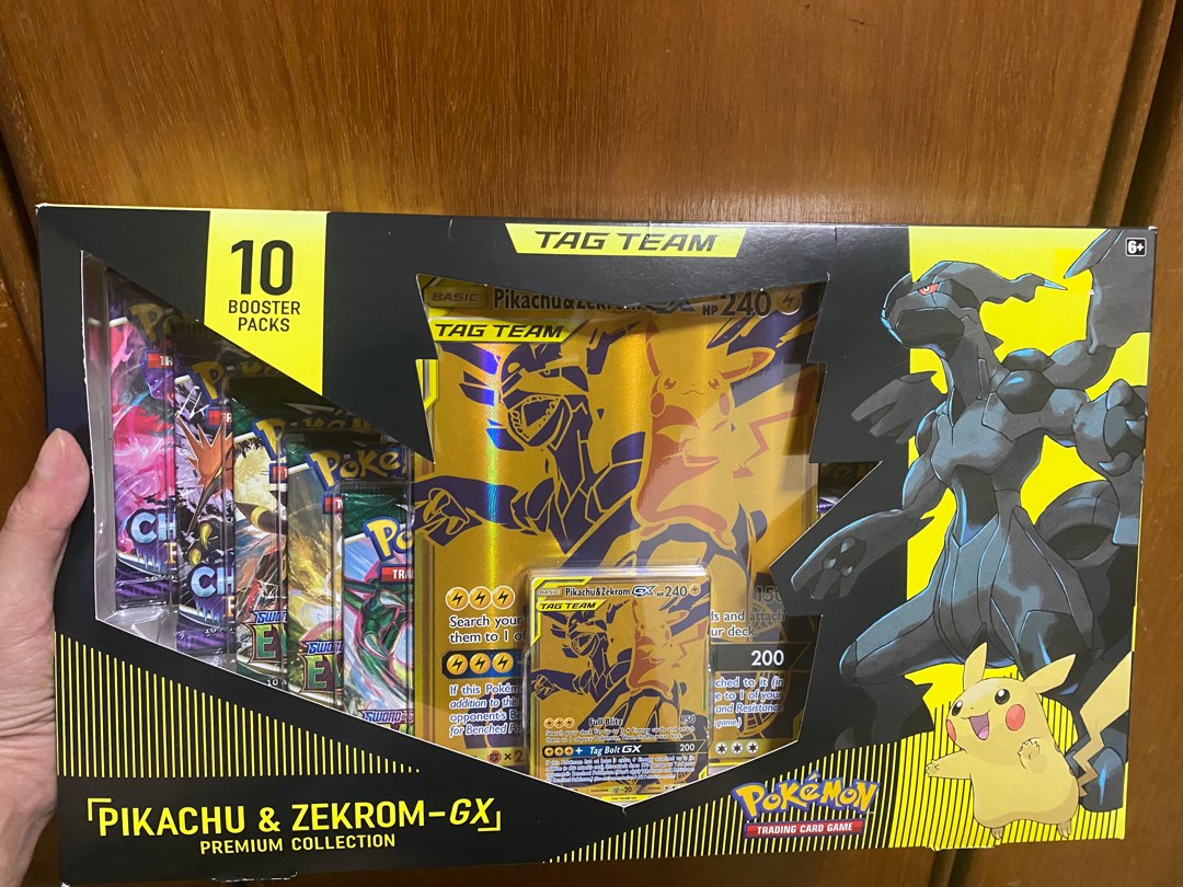 Pokemon Pikachu & Zekrom-GX Premium Collection, Hobbies & Toys, Toys & Games on Carousell