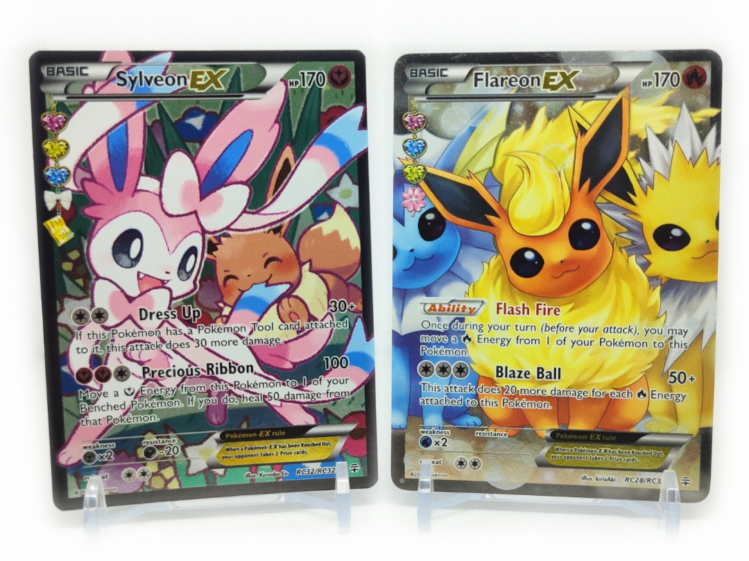 Pokemon TCG Sylveon Flareon EX Full Art Card Radiant Collection ...
