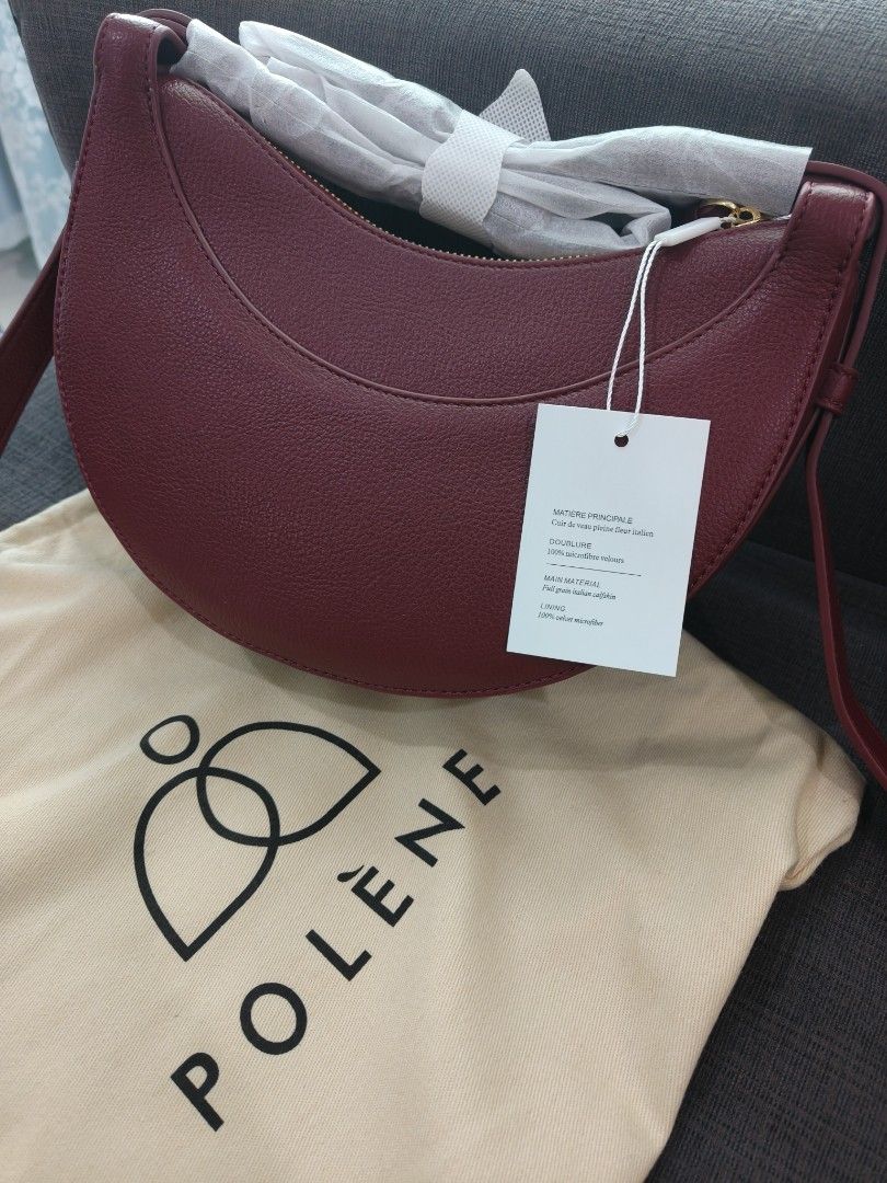 Polene Maroon Leather Sling Bag, Women's Fashion, Bags & Wallets, Cross ...