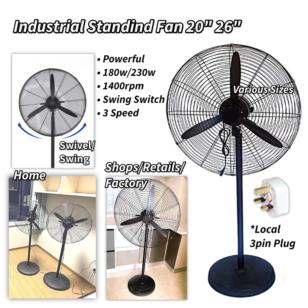 Powerful industrial Fan commercial wall, Furniture & Home Living ...