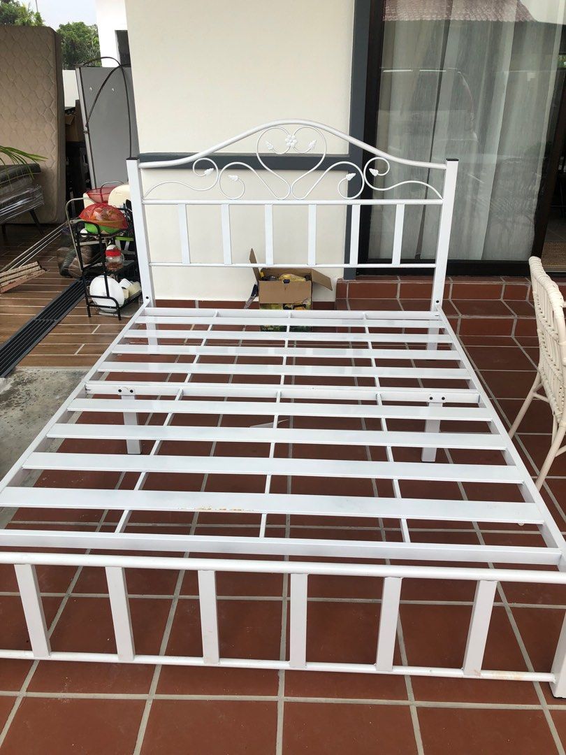 Queen Bed Frame (Besi), Furniture & Home Living, Bedding & Towels on ...