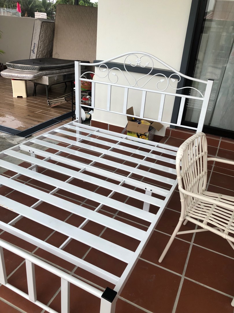 Queen Bed Frame (Besi), Furniture & Home Living, Bedding & Towels on ...