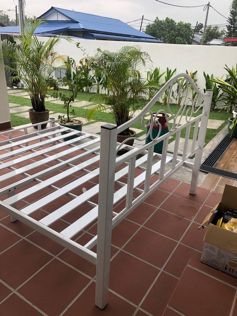 Queen Bed Frame (Besi), Furniture & Home Living, Bedding & Towels on ...