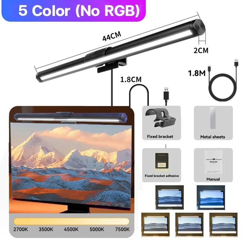 Readystock Monitor LED Light Bar Dimmable Remote Computer laptop Screen ...