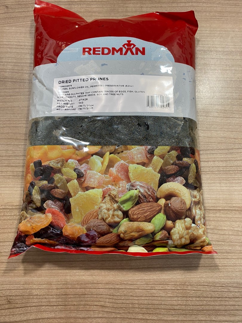 Redman 1KG Pitted Prunes, Food & Drinks, Homemade Bakes on Carousell