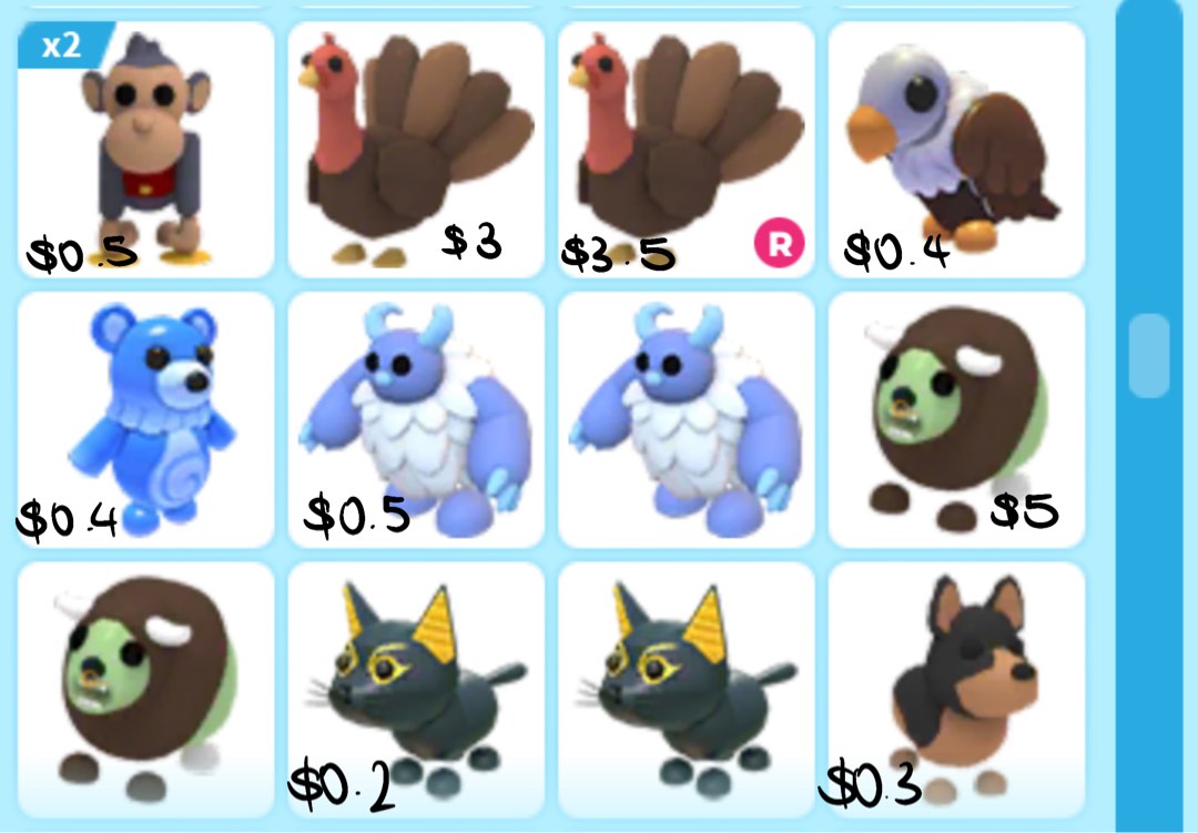 Roblox Adopt Me Ultra-Rare / Rare Pets, Video Gaming, Gaming ...