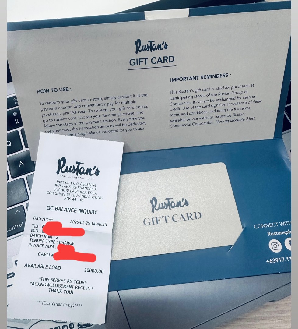 Rustans Gift Card Worth 10K, Tickets & Vouchers, Vouchers on Carousell