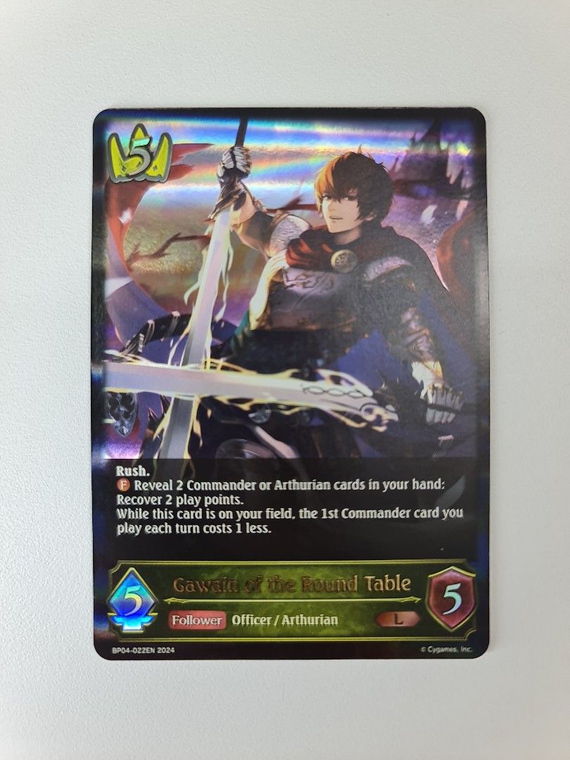 Shadowverse Evolve (English Ver) : Swordcraft *Follower* Legendary : Gawain of the Round Table ...