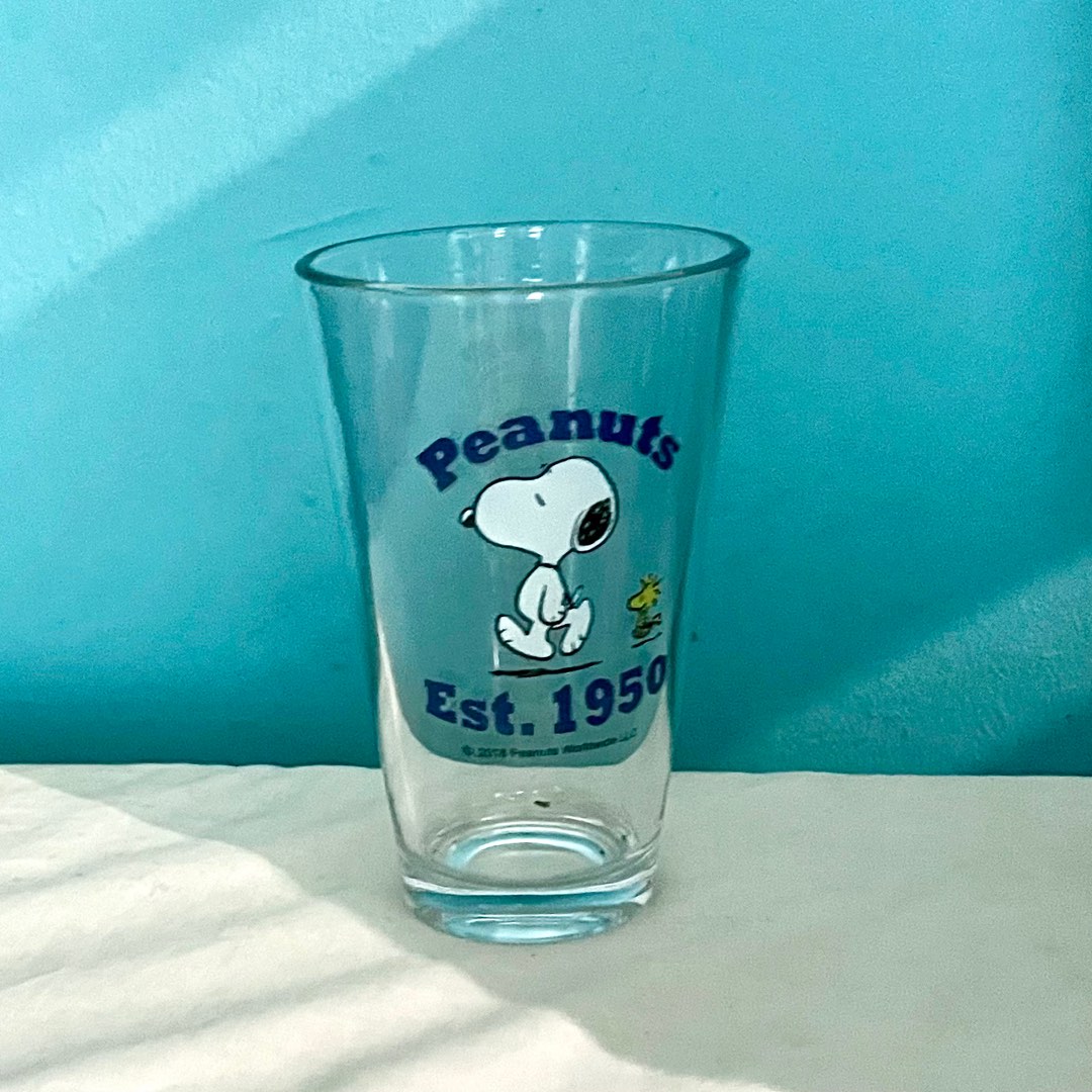 Snoopy Peanuts and drinking glass, Hobbies & Toys, Collectibles ...