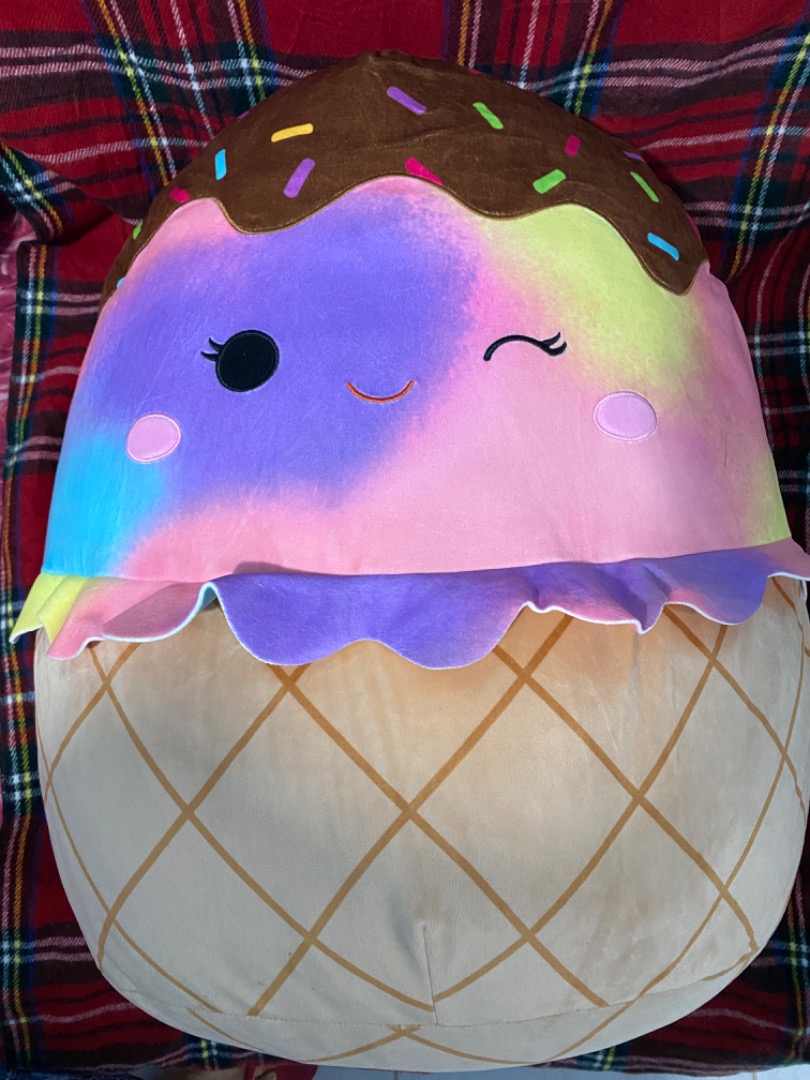 SQUISHMALLOWS ORIGINAL 20-INCH JUMBO PLUSH (GLADY THE RAINBOW ICE CREAM ...