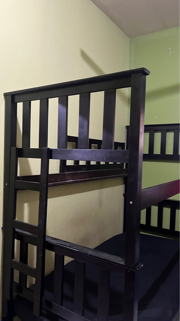 SUPER SINGLE DOUBLE DECKER BEDFRAME, Furniture & Home Living, Furniture ...