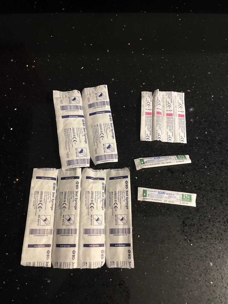 Syringe & needle, Health & Nutrition, Medical Supplies & Tools on Carousell