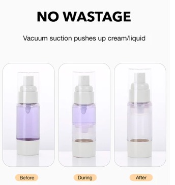 Vacuum Spray Bottle Travel Pump Mist Small 100ml Set Airless Dispenser ...