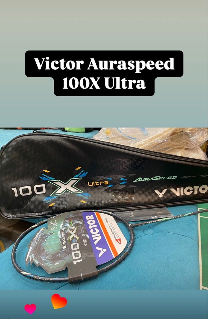 PROMO Victor Auraspeed 100X Ultra Unstrung, Sports Equipment, Sports ...