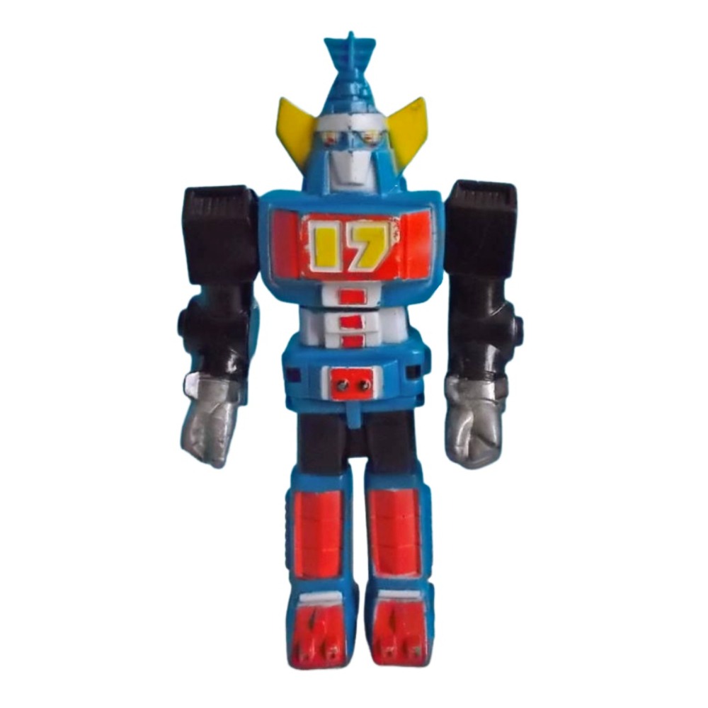 Vintage 70s Popy 5" Daitetsujin 17 Robot SOFUBI Figure Bullmark Clover Takatoku Sofvi Toy Japan ...