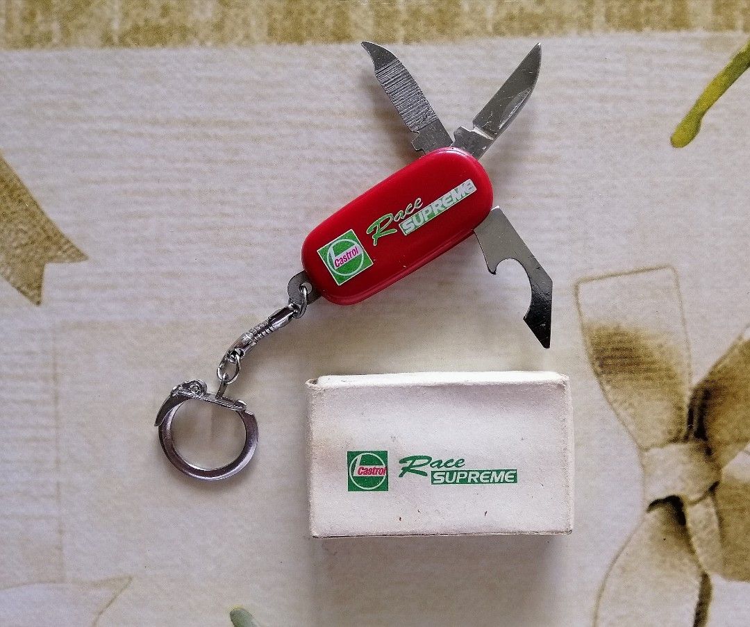VINTAGE CASTROL RACE SUPREME MINI ARMY KNIFE MULTIFUNCTIONAL TOOL ...