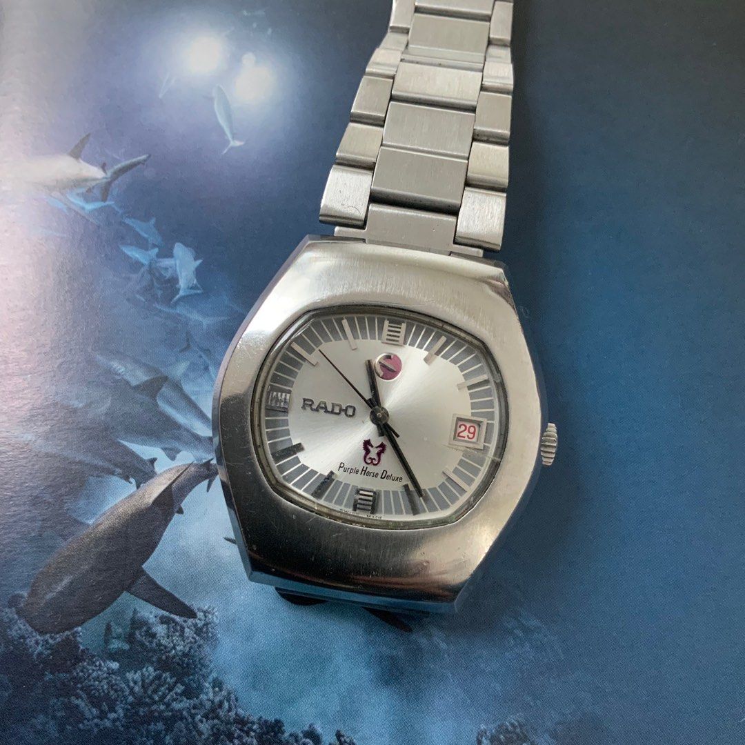 Vintage Rado Purple Horse Deluxe Captain cook Automatic Watch, Luxury ...