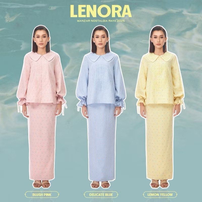 Wanzar Lenora Kurung Blush, Women's Fashion, Muslimah Fashion, Baju ...