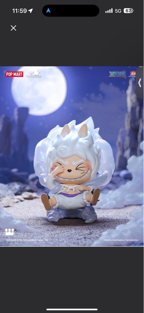 WTB/BUY one piece x labubu secret gear 5 luffy, Hobbies & Toys, Toys ...