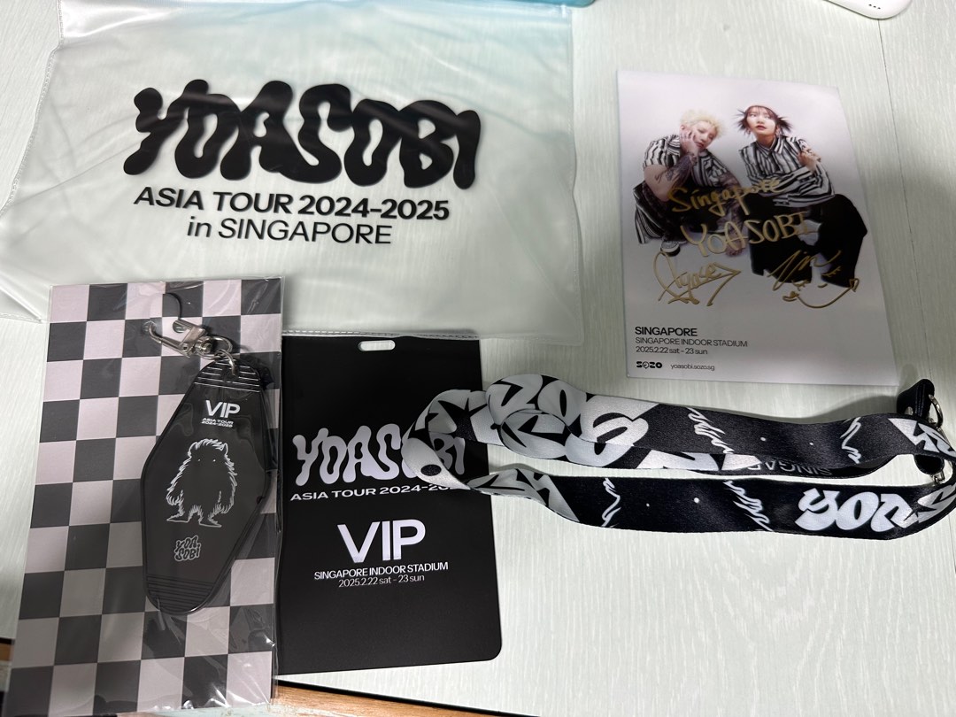 Yoasobi 2025 Singapore VIP merchandise entitlement, Hobbies & Toys ...