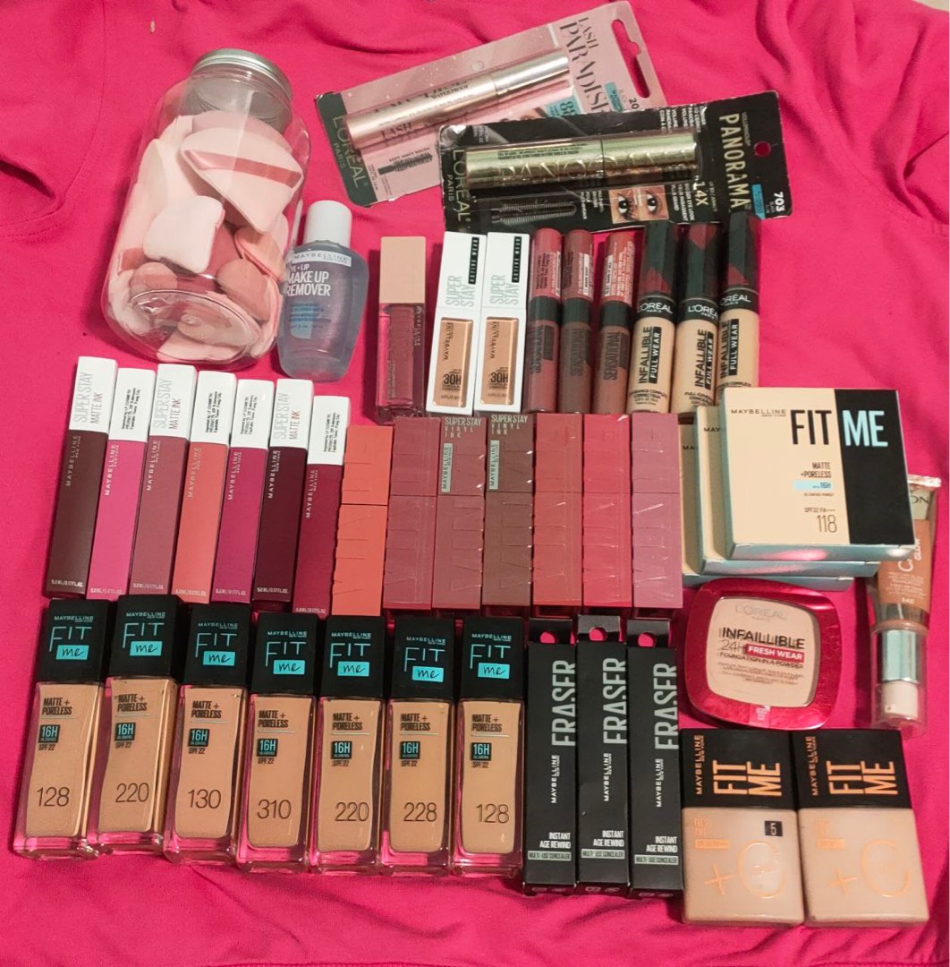 44 pcs + 11 freebie Make Up Bundle, Authentic, Beauty & Personal Care ...