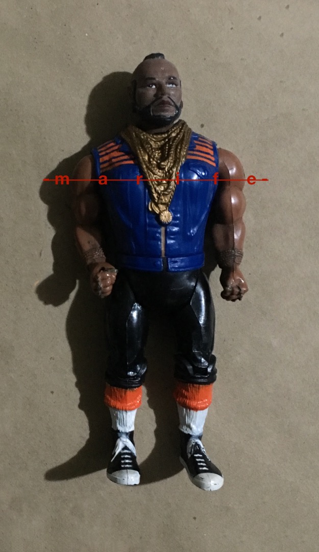 B.A. BARACUS Mr T Vintage 80's Galoob THE A-TEAM figure VT trade OK tin ...