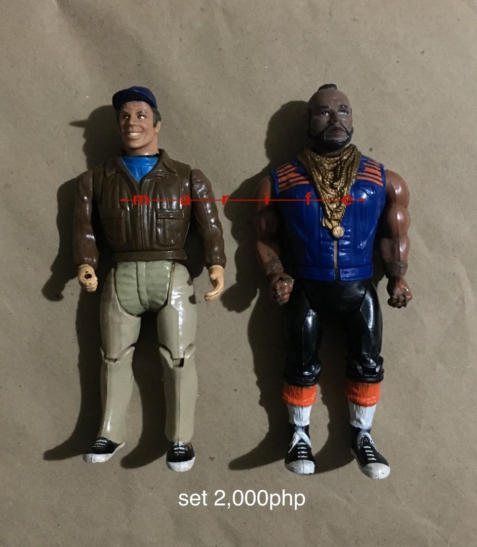 B.A. BARACUS Mr T Vintage 80's Galoob THE A-TEAM figure VT trade OK tin ...