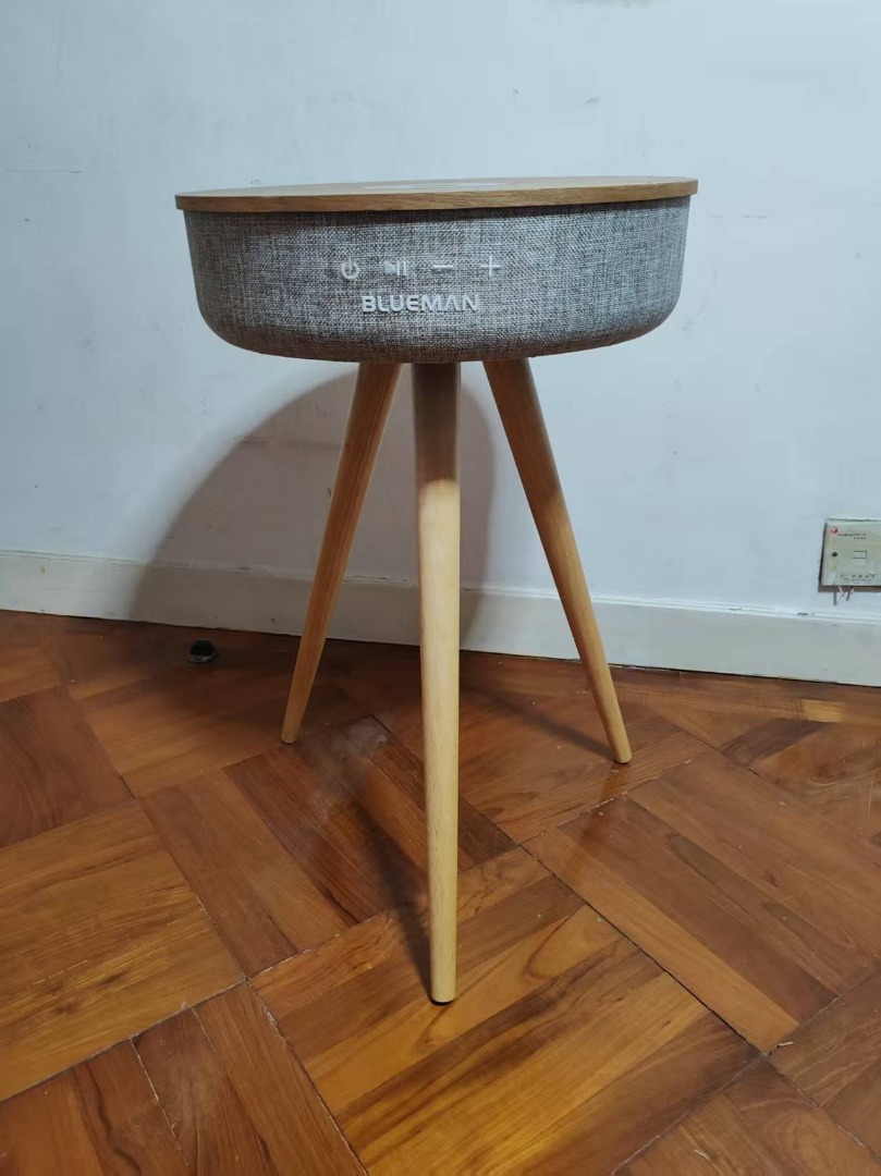 Blueman Z1 End Table with Built-in Bluetooth 4.2 Speaker System and ...