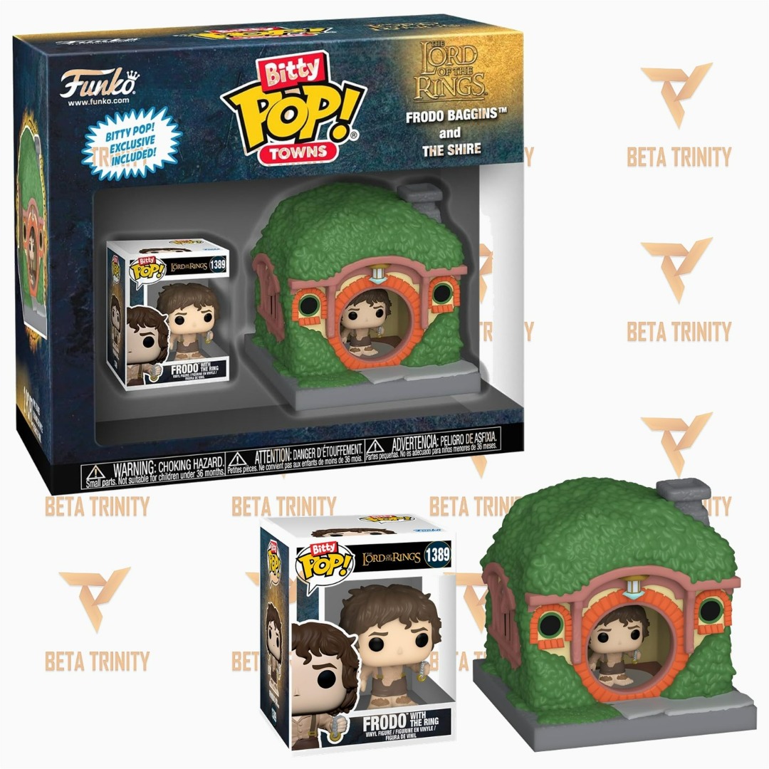 BNIB Funko Pop! Bitty Town: Lord of The Rings - Frodo Baggins and The ...