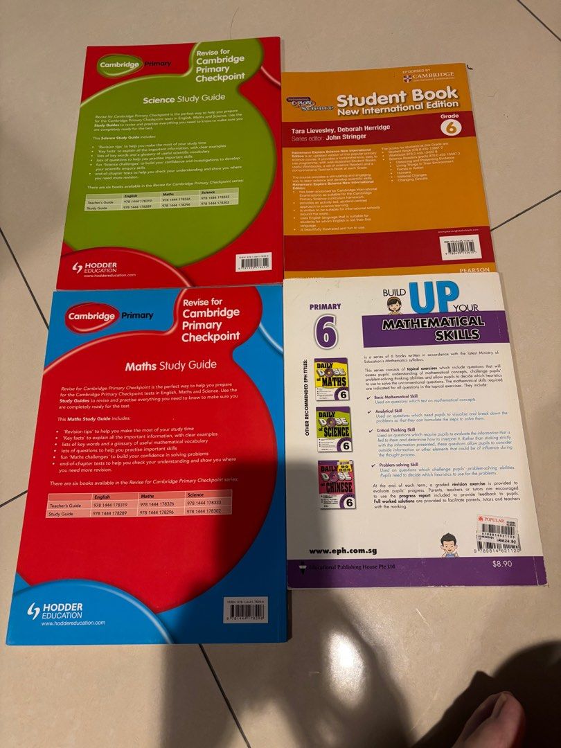 Cambridge Primary 6 Checkpoint Study Guides/ Student Book/ Workbooks ...