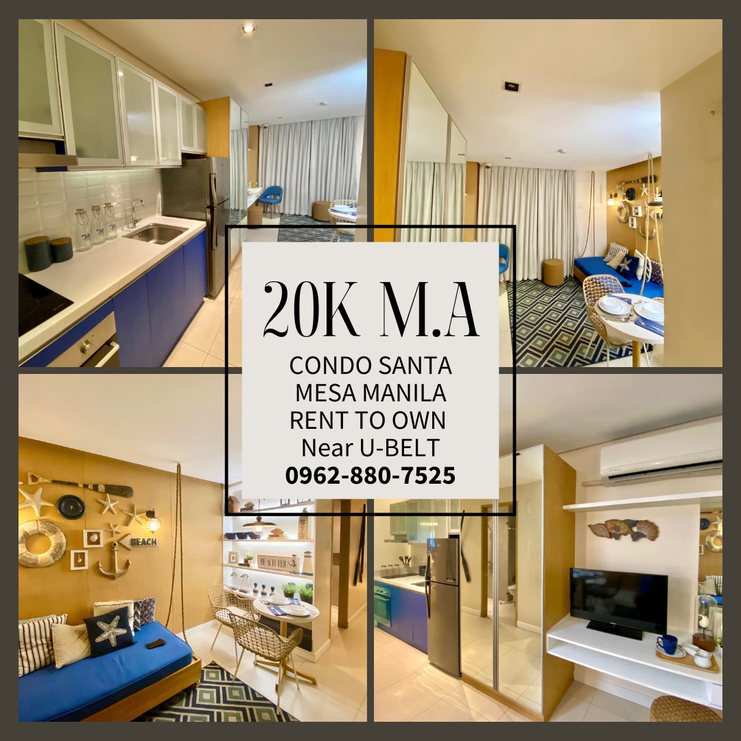 CONDO FOR SALE RENT TO OWN 20K MONTHLY SANTA MESA MANILA NEAR RECTO ...