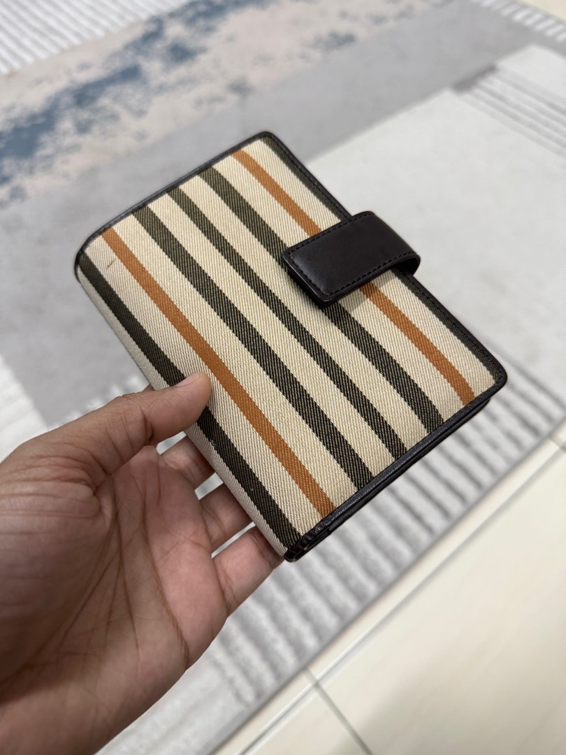 Daks London Bifold Striped Canvas Wallet, Women's Fashion, Bags ...