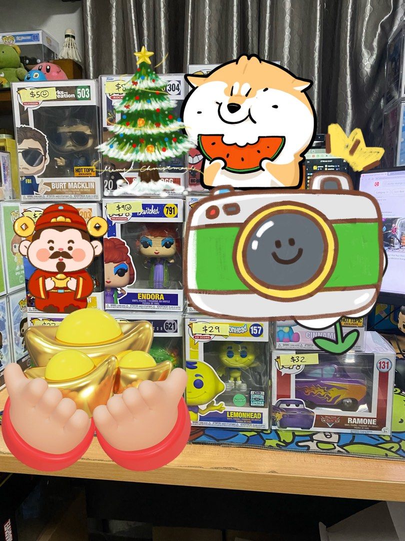 Funko Pops - Parks and Recreation Burt Macklin, Bewitched Endora ...