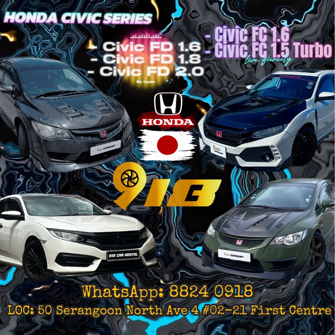 HONDA CIVIC FD 2.0! HONDA CIVIC FD 1.8! CHEAP JDM MODDED CAR RENTAL ...