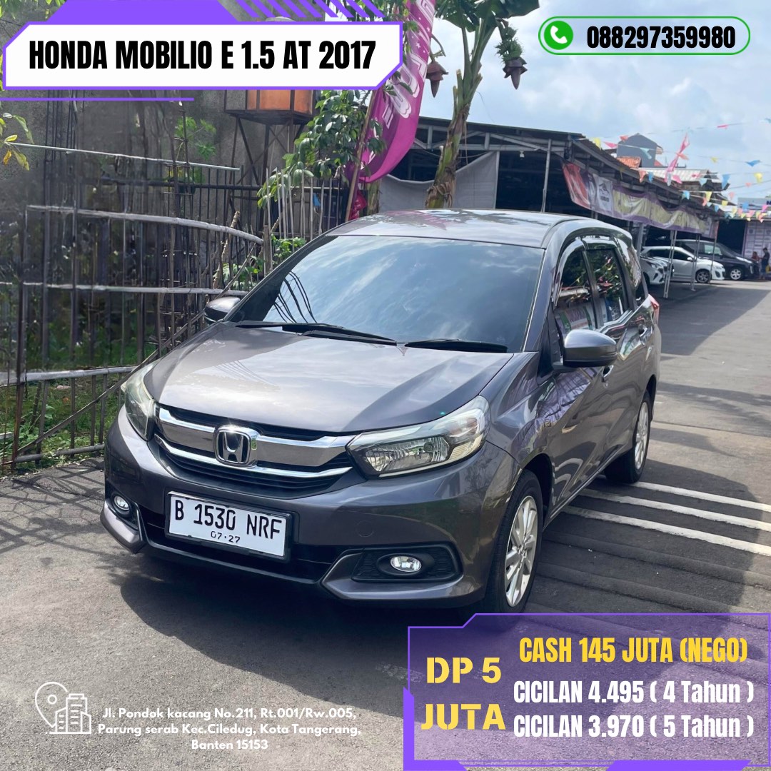 HONDA MOBILIO E 1.5 MATIC 2017, Mobil & Motor, Mobil untuk Dijual di ...