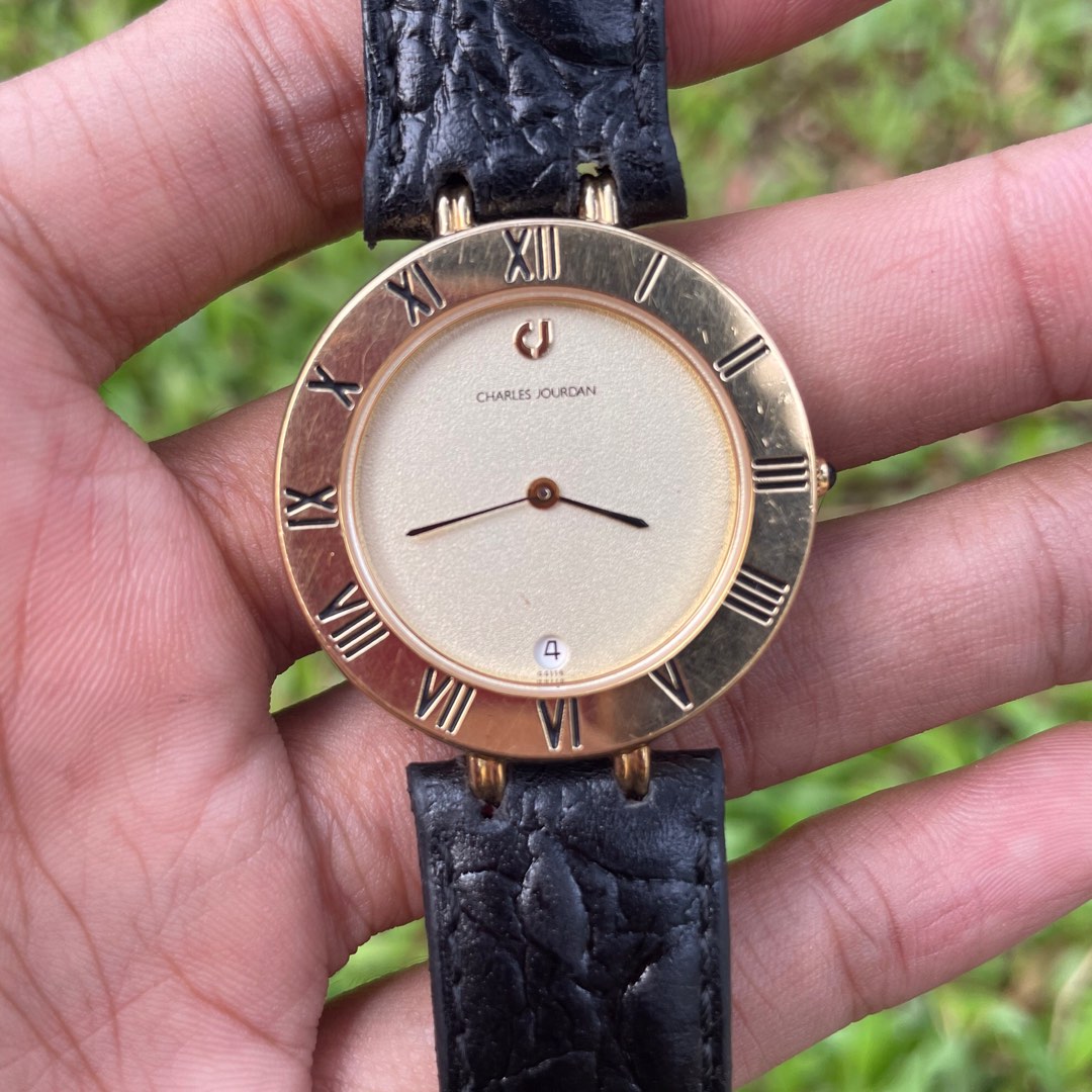 Jam tangan mewah Charles jourdan Quartz Swiss fashion wanita cewek pria ...