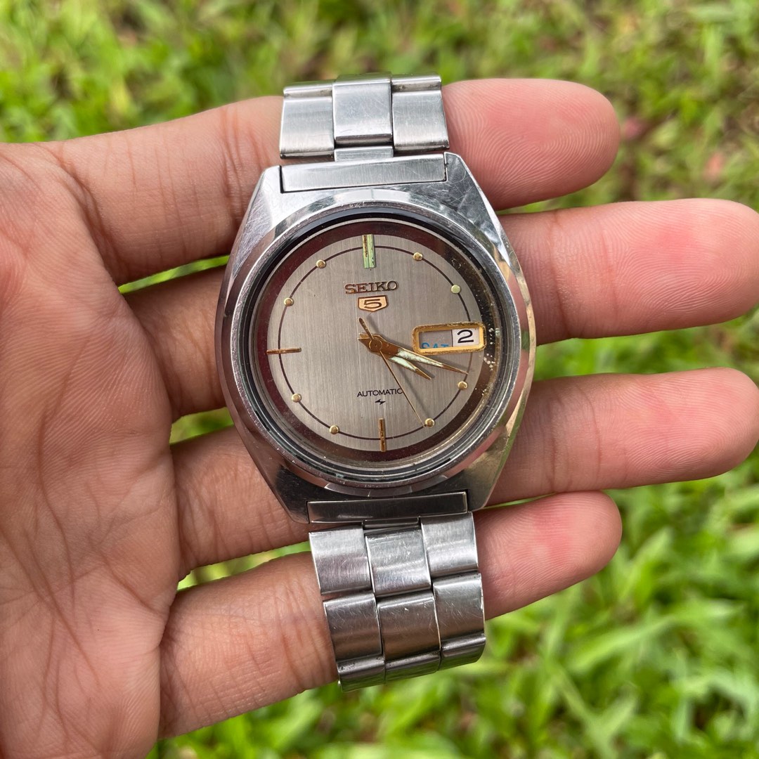 Jam tangan vintage Seiko 5 Automatic 7009a japan fashion pria jadul kuno antik wanita, Fesyen ...