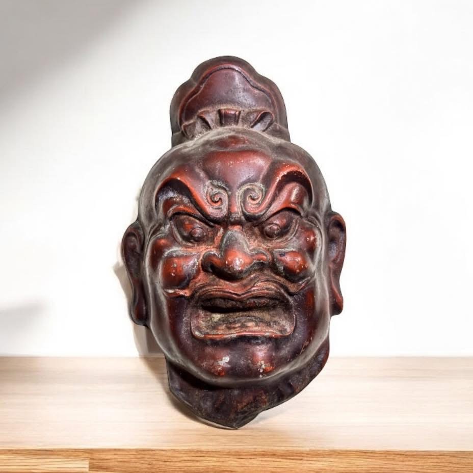 Japanese Cast-Iron Agyo Mask, Hobbies & Toys, Stationary & Craft, Art ...