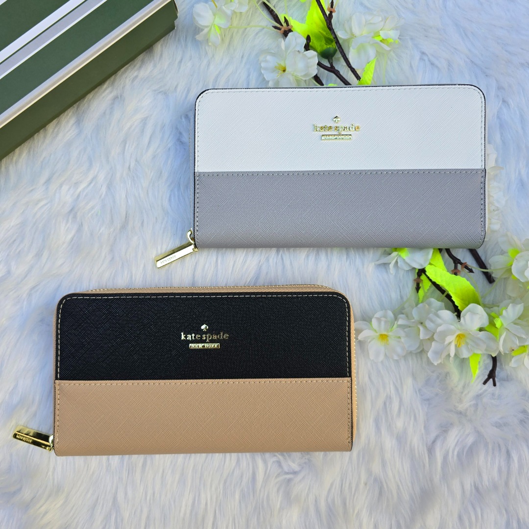 Kate Spade Madison Zip Around Continental Long Wallet in Two-Tone ...