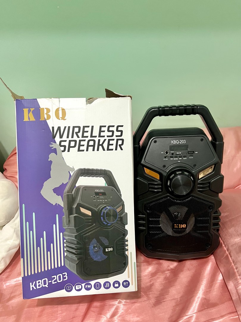 KBQ Karaoke Set, Wireless speaker with Philips Microphone, Bluetooth ...