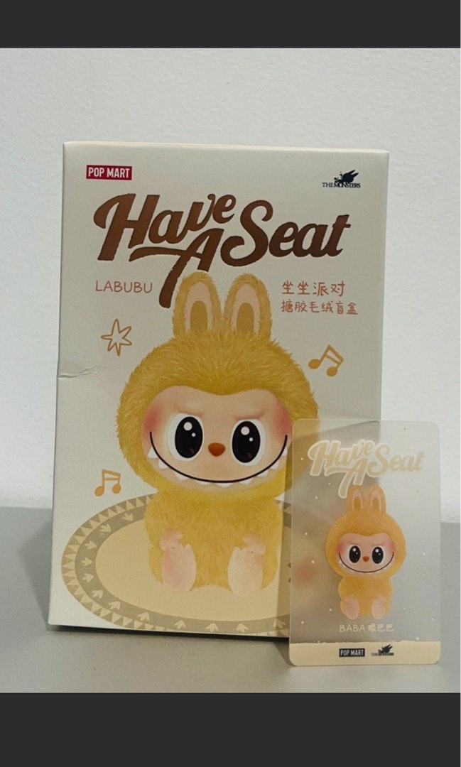 labubu baba have a seat V2 ORIGINAL 100%, Antik, Pajangan di Carousell