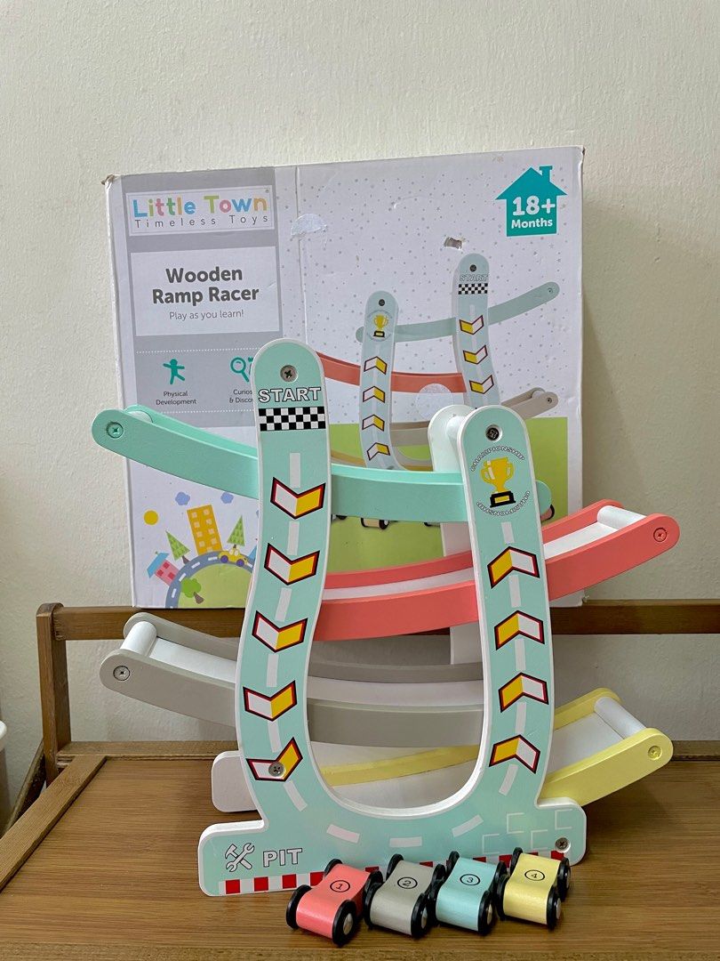 Little Town Wooden Ramp Racer, Hobbies & Toys, Toys & Games on Carousell