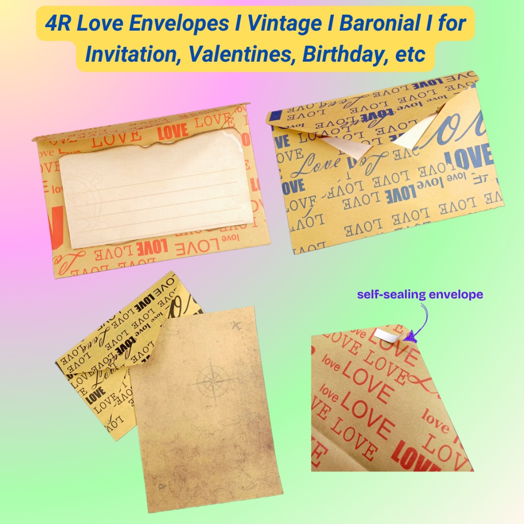 Love Envelopes 4R Love Envelopes I Vintage I Baronial I for Invitation ...
