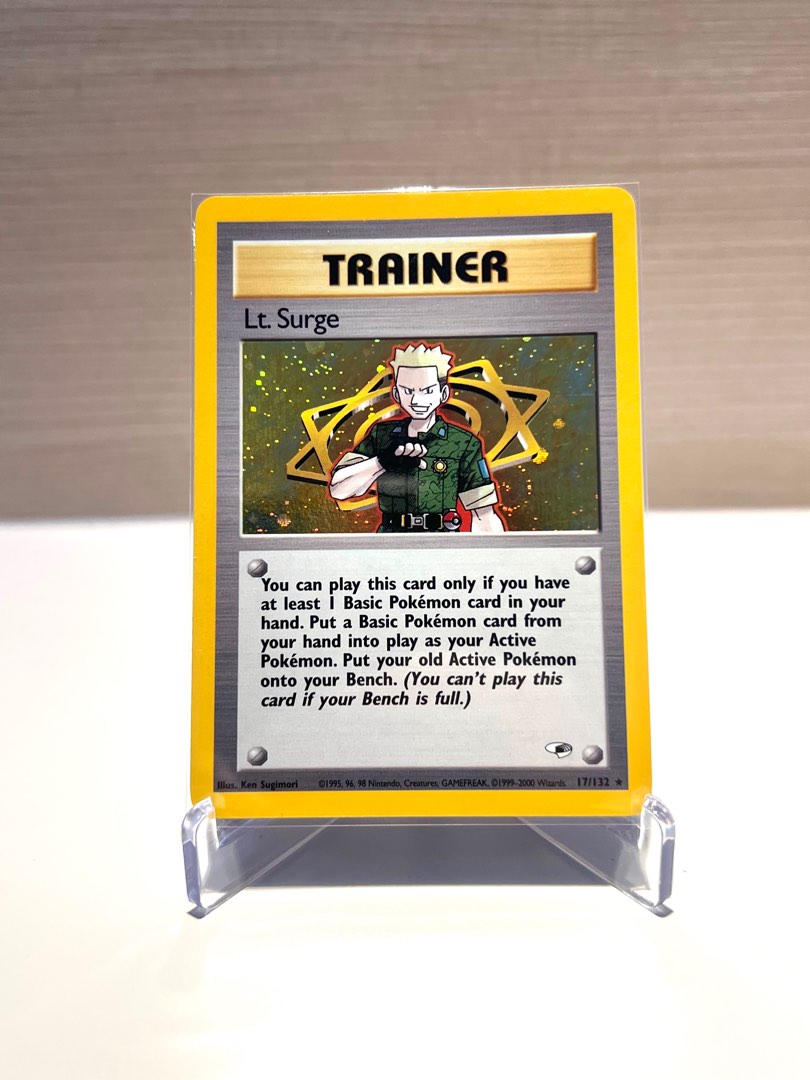 Lt Surge 17/132 Gym Heroes Holo Rare Vintage Pokemon Card, Hobbies ...